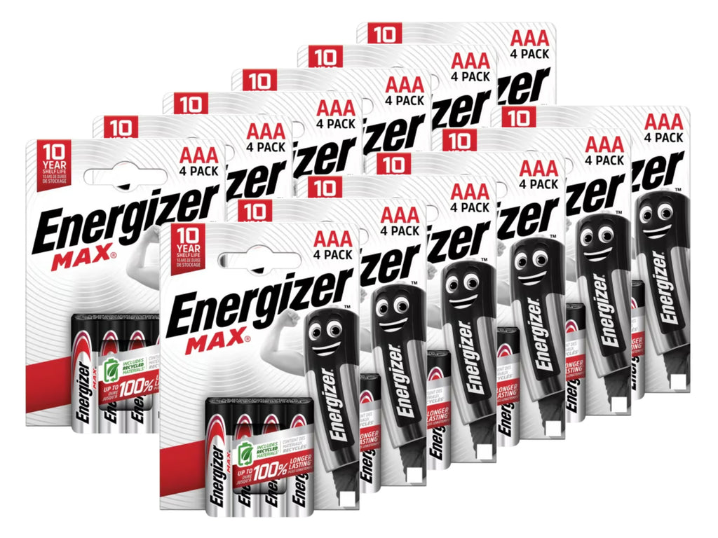 Energizer AAA Max Alkaline Batteries - 48 Pack (AAA4 x 12)