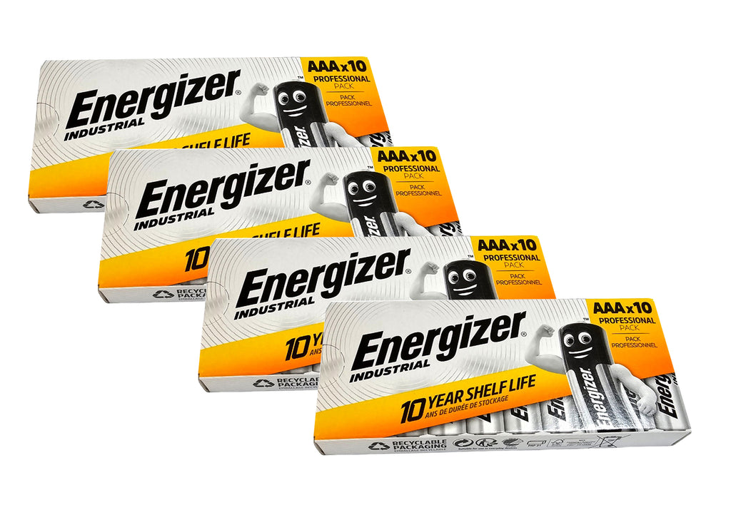 Energizer AAA EN92 Industrial Alkaline Batteries - 40 Pack (AAA10 x 4)