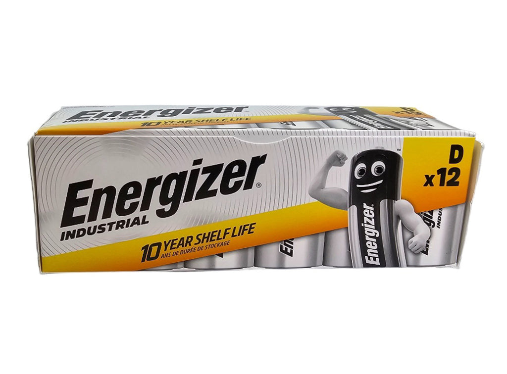 Energizer D size (EN95, LR20) Industrial Alkaline 1.5V battery (12 pac