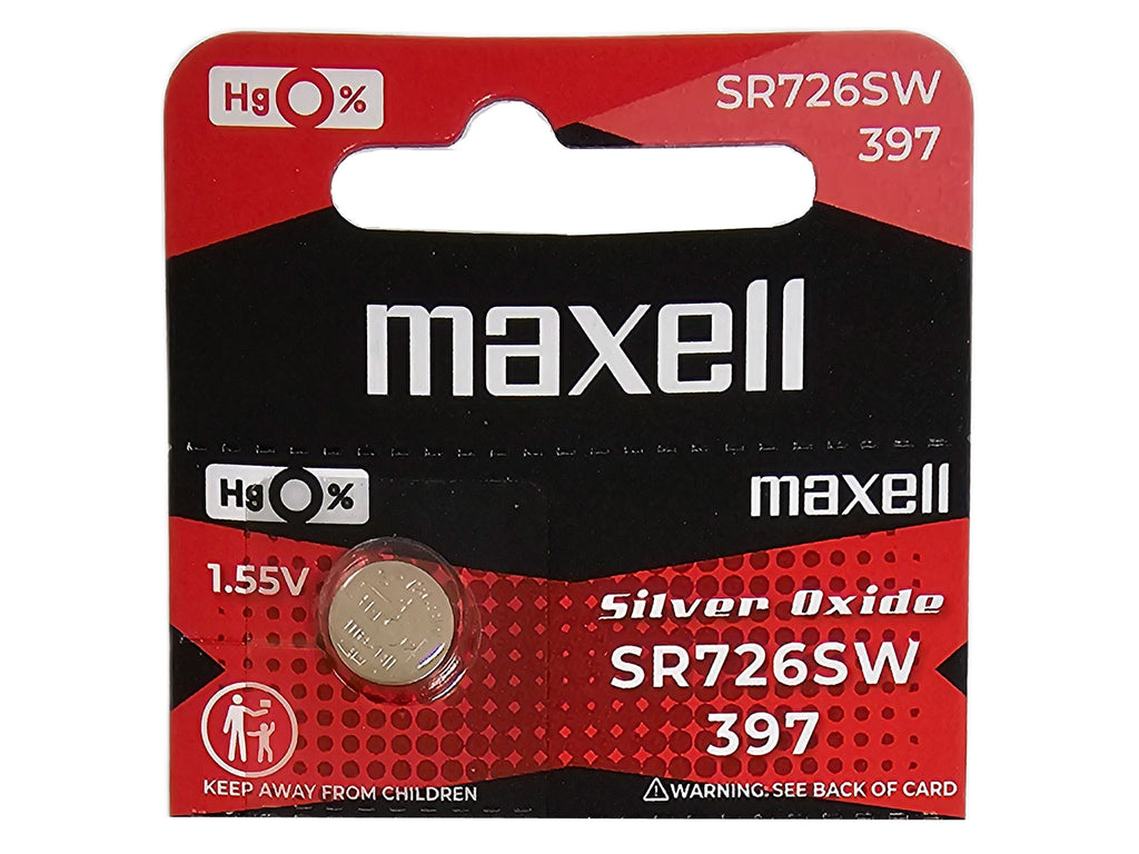 Maxell SR726SW (397) silver oxide watch battery - 1 Pack