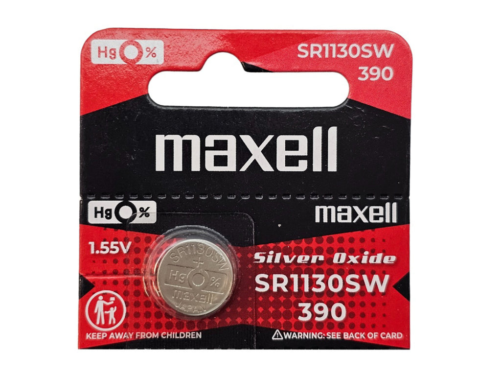 Maxell SR1130SW (390) Silver Oxide Watch Battery - 1 Pack