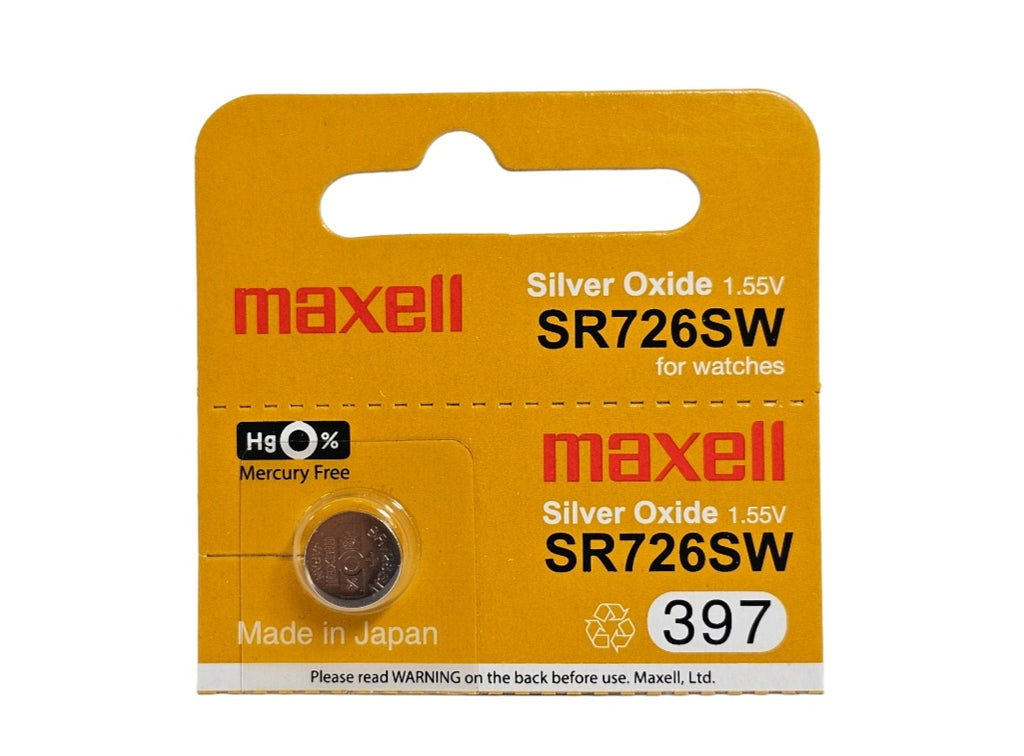 Maxell SR726SW (397) silver oxide - 1 watch battery