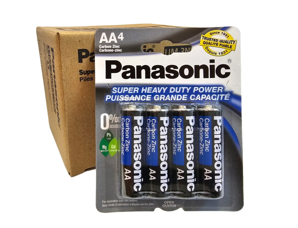 Panasonic AA (R6) SHD Carbon Zinc Batteries - 48 Pack (AA4 x 12)