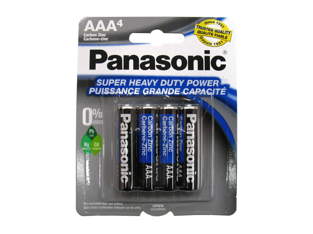 Panasonic AAA Super Heavy Duty Batteries - 4 Pack